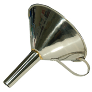FUNNEL, 105MM DIAMETER, STAINLESS STEEL, EACH