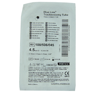 PORTEX TRACHEOSTOMY TUBES, SIZE 4.5, UNCUFFED, STERILE, EACH