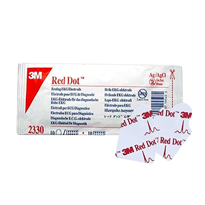 3M RED DOT RESTING ECG ELECTRODE 2X2CM 1.2X0.8" 100/PACK