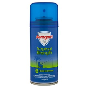 AEROGARD TROPICAL STRENGTH SPRAY, INSECT REPELLENT, 100G EA
