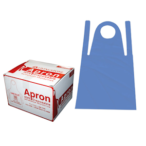 DISP APRONS BIB TYPE 23uM 71 X 117CM HDPE BLUE HACCP 100/BX