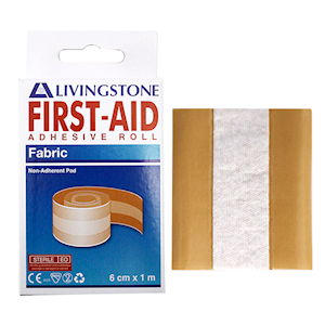Latex-Free Adhesive Fabric Roll with Pad 6cm x 1m | Buy Now!