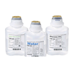 B.BRAUN WATER FOR INJECTION 100ML PLASTIC VIAL 20/BOX