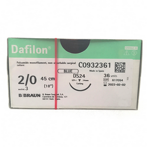 DAFILON SUTURE SIZE 2-0 45CM 3/8 REVERSE CUTTING 24MM 36/BOX