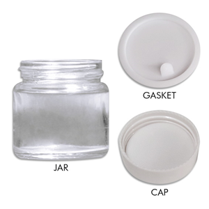 GLASS JARS/POMADE JARS WITH WHITE SCREW CAP 65ML 42/CTN | Healthcare ...