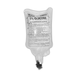 BAXTER 5pct GLUCOSE IV SOLUTION 500ML BAG, EACH