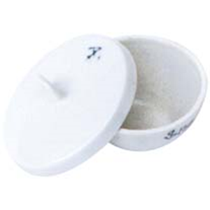 CRUCIBLE 5ML 25X21H MM MEDIUM WALL W/LID PORCELAIN 50/BX