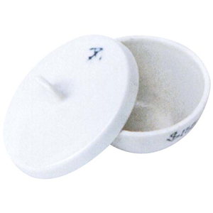 CRUCIBLE 10ML 30X28H MM MEDIUM WALL W/LID PORCELAIN EA