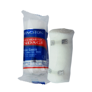 75mm x 4m Conforming Bandage with Clips - Stretched, Single Roll