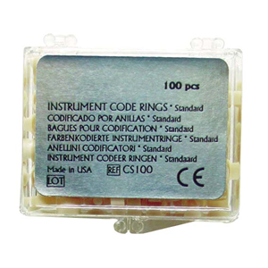INSTRUMENT CODE RINGS SILICONE STANDARD BEIGE 100/PACK
