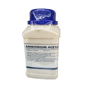 AMMONIUM ACETATE ANALYTICAL GRADE 500G EA - Livingstone IT