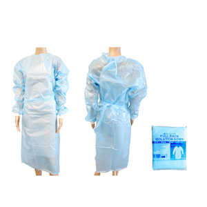 ISO GOWN FULL BACK LVL3 NONWOVEN PP/PE BLU 1SIZE 1/PK 100/CT