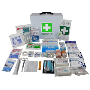 Complete Hospitality First Aid Kit in Metal Case | Emergency Set