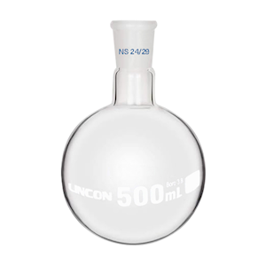 FLAT-BOTTOM FLASK 500ML SJ24/29 MED NECK BORO GLS CLR 1PC/BX