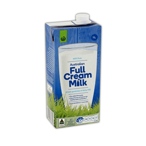 AUSTRALIAN FULL CREAM MILK UHTLONG LIFE 1L PACK EA