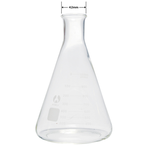 CONICAL FLASK, 1000ML, NNECK, 43MM, BORO GLASS, EA