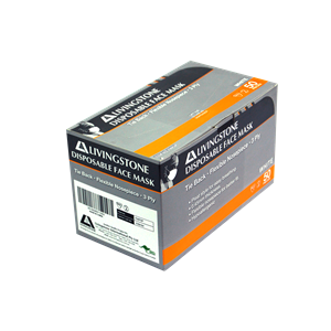 Livingstone 3-Ply Face Mask - Latex-Free, Tie-Back