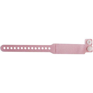 LIV IDENTIFICATION BAND ADULT W/NAMECARD LTXFREE PINK 100/BX