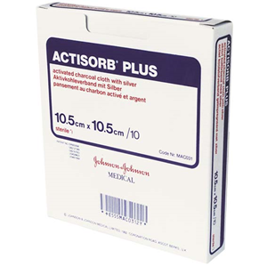 ACTISORB PLUS 25 CHARCOAL DRESSING 10.5X10.5CM 10/BX(MAP105)