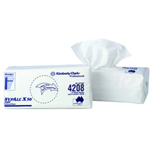 WYPALL SINGLE SHEET WIPER 4PLY 24X42CM WHT 75/PACK, 8 PKS/CT