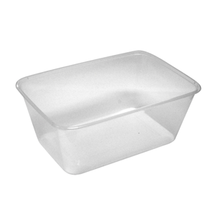 LIV RECTANGULAR CONT BASE 1L CLR PLASTIC 50/PK 500/CTN