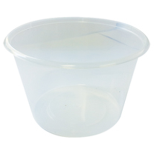 LIV ROUND TAKE-AWAY CONTAINERS W/O LID 25OZ/700ML CLR 500/CT