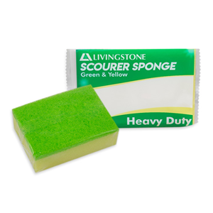 Shop Now Green Scourer with Yellow Sponge - Tough on Stains