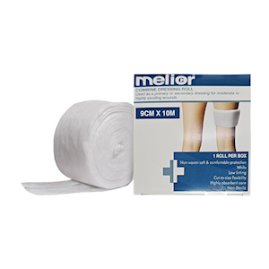 MELIOR COMBINE DRESSING ROLL 9CMX10M NWOVEN NSTRLE 1 ROLL/BX
