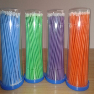 LIV MICROBRUSH APPLICATOR BRSHBL GRN ORN PRP 100/VL 4VLS/PK