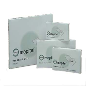 MEPITEL ONE WOULD CONTACT LAYER DRESSING 5X7.5CM WHITE 10/BX