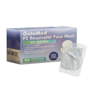 P2 RESPIRATOR FACE MASK 4PLY AS/NZS 1PC/PACK 90PCS/BOX