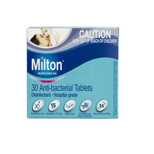 Milton Hospital Grade Anti-Bacterial Tablets - 30 Box