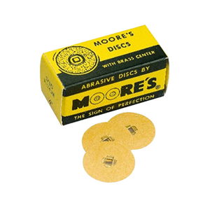 MOORE'S PLASTIC DISC BRASS CENTRE, SAND MED, 1/2", 50/PACK