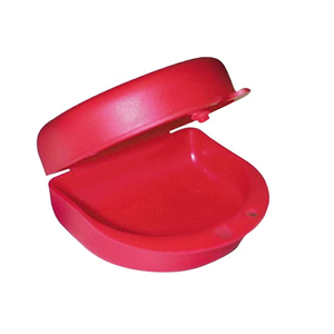 LIV MOUTH GUARD BOX 87X81X28CM LARGE, RED RECYC PLASTIC EACH