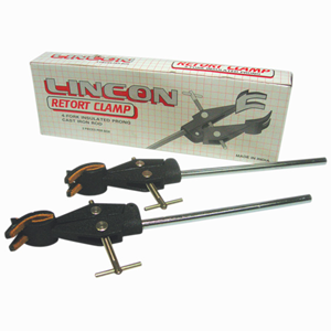LINCON RETORT CLAMP 4-PRONG CORK INSULATED CAST IRON 2/BX