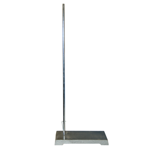 RETORT STAND STEEL BASE W/ MILD STEEL CHROME PLATED ROD EA