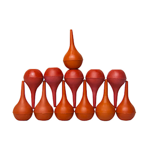 LIV RUBBER SUCTION EAR SYRINGE BULB, 30ML, ORANGE, 12/BOX