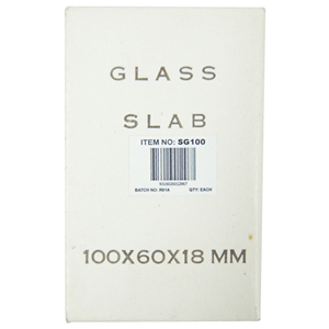 GLASS MIXING SLAB 120 X 80MM, 7MM THICKNESS RECTANGULAR EACH