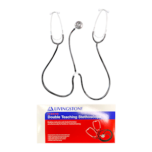 LIVINGSTONE TEACHING STETHOSCOPE DUAL-HEAD LATEX FREE BLK EA