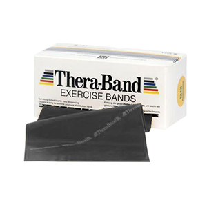 THERABAND EXERCISE BANDS SPECIAL HEAVY BLACK 5.5M IN DISPBOX