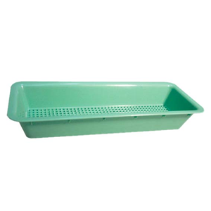 AUTOPLAS PERFORATED TRAY,270 X100 X 40MM,GREEN,AUTOCLAVABLE