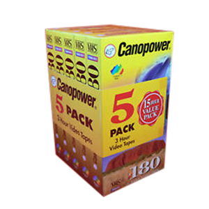 VIDEO TAPES CANOPOWER 180 MIN VHS EACH - Livingstone IT
