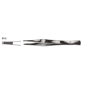 LIV LANE TISSUE FORCEPS 18CM 1X2 TEETH STAINLESS STEEL EA