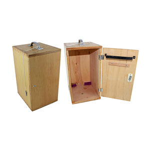 LIV MICROSCOPE PROTECTIVE CASE WOODEN LOCKABLE 19X23X40CM EA
